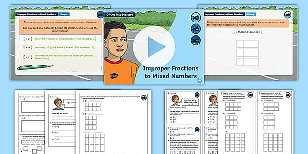👉 Year 5 Diving into Mastery: Improper Fractions to Mixed Numbers
