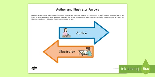 Author and Illustrator Arrow Cutouts (teacher made) - Twinkl