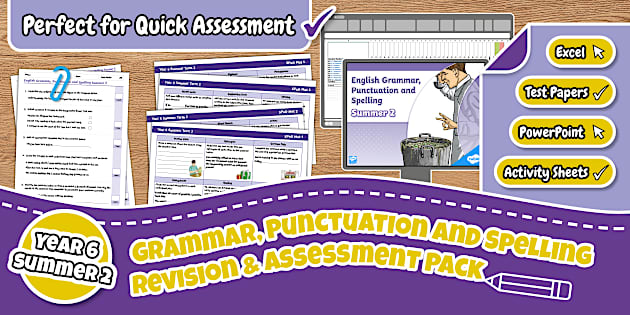 Year 6 Summer 2 Grammar, Punctuation and Spelling Pack