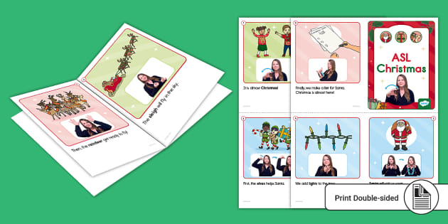 ASL Christmas Emergent Reader (teacher made) - Twinkl