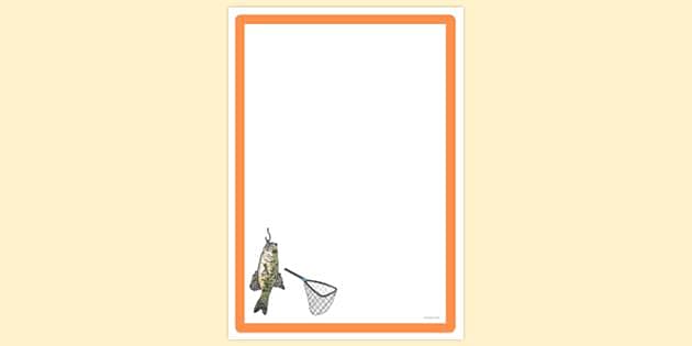 FREE! - Simple Blank Bass Fishing Page Border | Twinkl