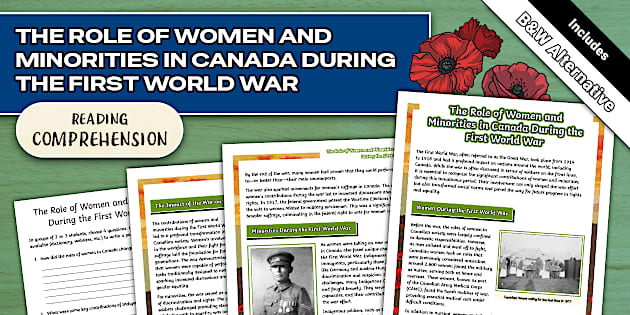 Women and minorities in the WWI Reading comprehension