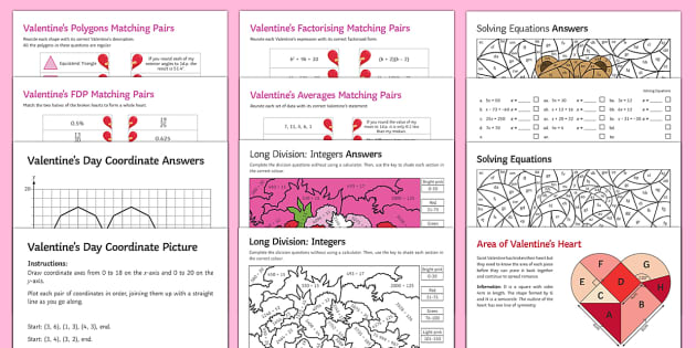 Valentine's Day Maths Activity Pack (teacher made)