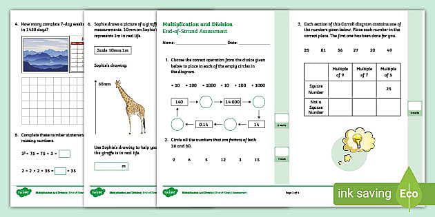 👉 Year 5 Multiplication and Division End-of-Strand Assessment