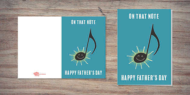 On That Note Happy Father's Day Card | Twinkl Party - Twinkl