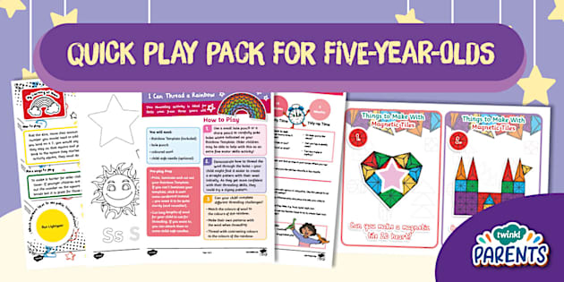 Quick Play Pack for Five-Year-Olds – For Parents
