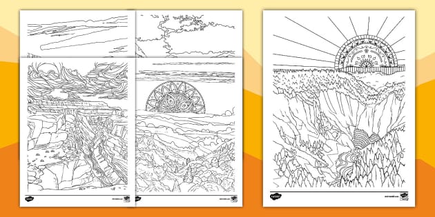 National Park Coloring Pages | Mindfulness | Geography