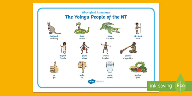 Yolngu Aboriginal Language Word Mat (teacher made) - Twinkl
