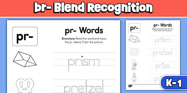 br- Words: Blend Recognition Worksheet for K-1st Grade