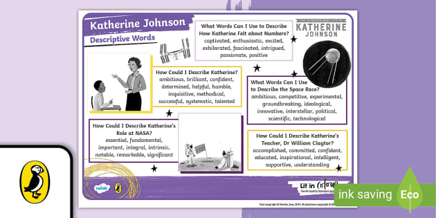 FREE! - The Extraordinary Life: Katherine Johnson Descriptive Words