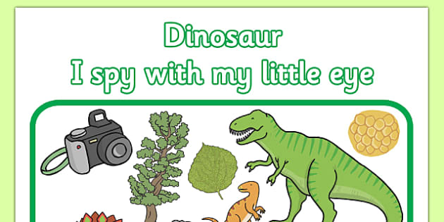Dinosaur Themed I Spy With My Little Eye Activity - dinosaur
