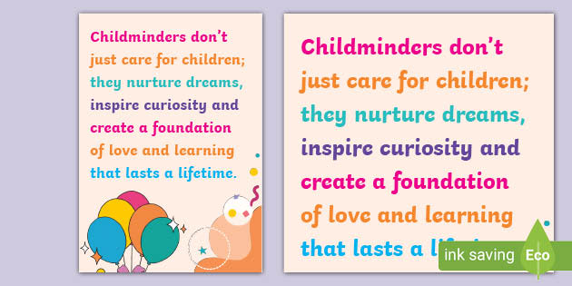 Childminders Don’t Just… Inspirational Poster - Twinkl