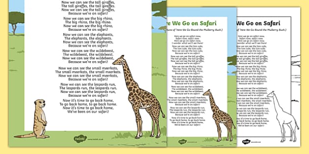 Here We Go on Safari Song (teacher made) - Twinkl