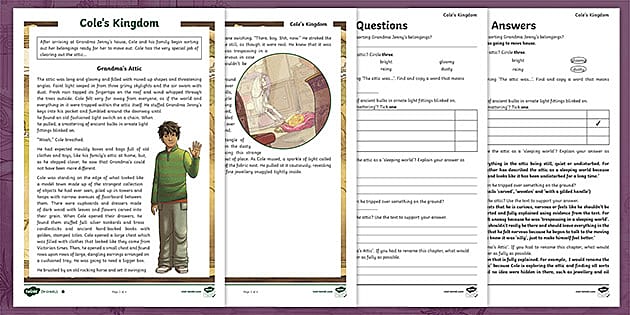 Cole's Kingdom UKS2 Fantasy Story Reading Comprehension