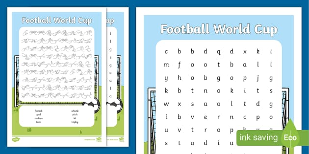 Auslan Football World Cup Word Search | Teaching Resources