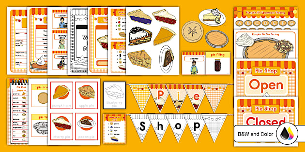 Pie Shop Dramatic Play Activity Pack (l'enseignant a fait)
