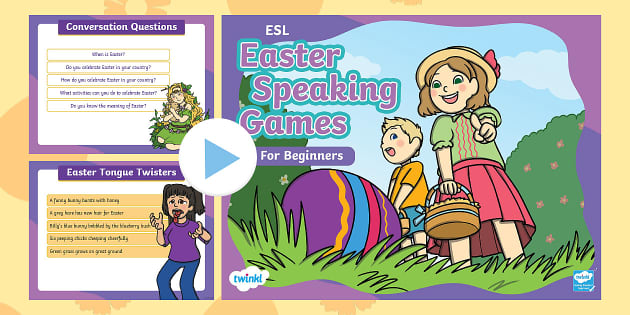 ESL Easter Speaking Games for Beginners (teacher made)