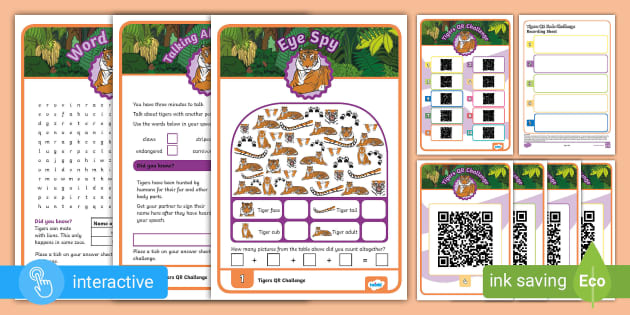 Tiger QR Code Challenge (Hecho por educadores) - Twinkl Tiger QR Code Challenge (Hecho por educadores) - Twinkl