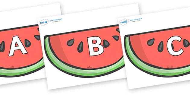 A-Z Alphabet on Watermelons to Support Teaching on The Very Hungry ...