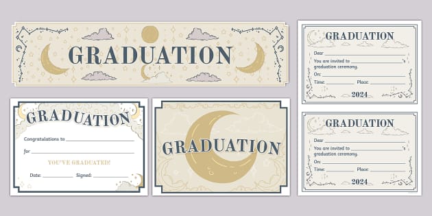 Celestial-Themed Graduation Pack (l'enseignant a fait)