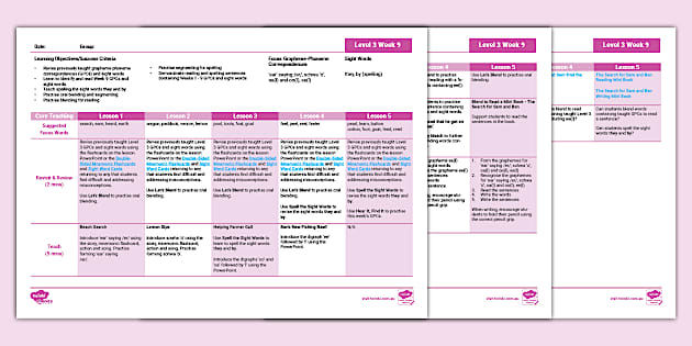 Twinkl Phonics Lesson Plan - Level 3 Week 9 (Teacher-Made)