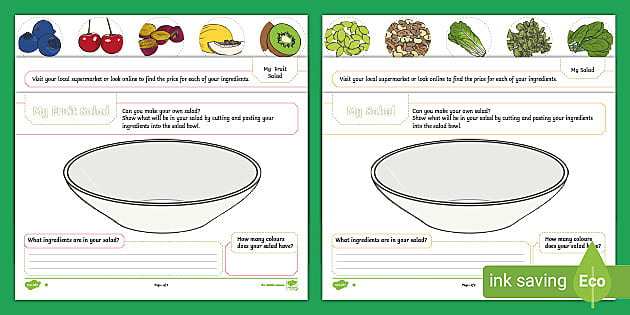 Salad Recipe Activity Sheets teacher Made Twinkl Salad Recipe Activity Sheets teacher Made Twinkl