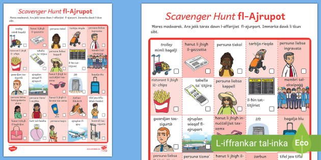 Scavenger Hunt fl-Ajruport (Teacher-Made) - Twinkl