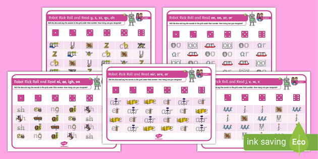 Level 3 Twinkl Phonics Robot Rick Roll and Read Sounds