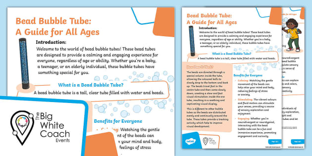 Big White Coach: Bead Bubble Tube KS1 (teacher made)