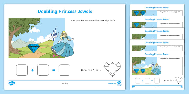 👉 Princess-Themed Doubling Activity (teacher made)