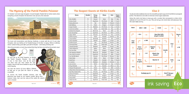 Second Level The Mystery of The Putrid Pumpkin Poisoner Maths Game
