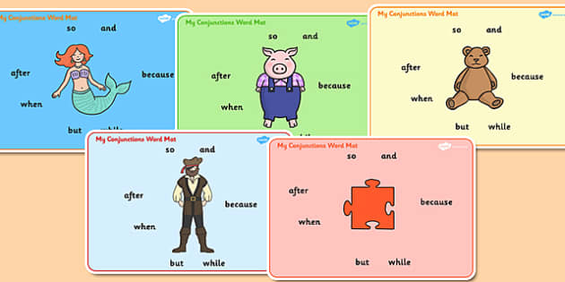 Conjunctions And Other Connectives Word Mat List Ks2