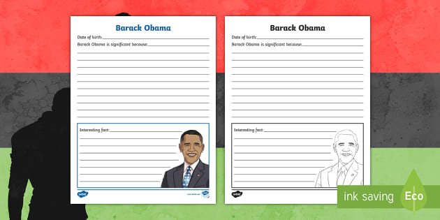 Barack Obama Writing Activity | Black History | Twinkl USA