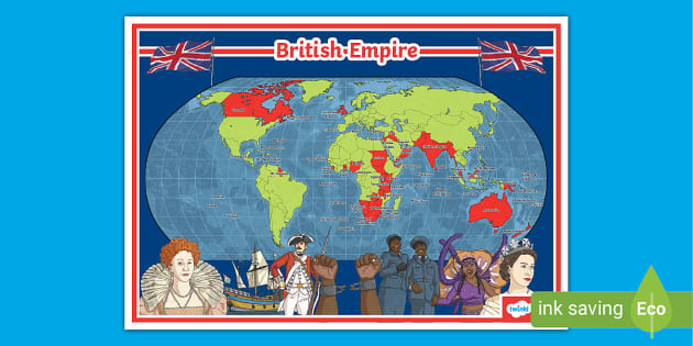 British Empire Map Display Poster (teacher made) - Twinkl