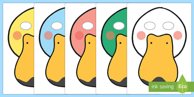 Duck Mask Template teacher Made 