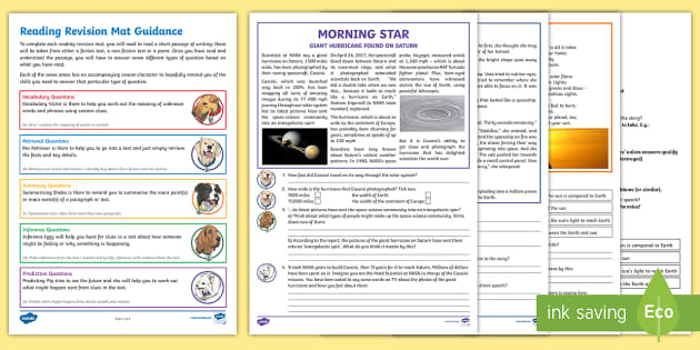 Year 5 Reading 2 Revision Activity Mat Pack 2 - Twinkl