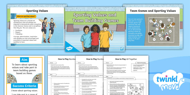 KS2 Olympic Values and Team Building Games - Twinkl Move PE