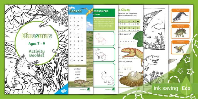 Dinosaurs Activity Booklet (Ages 7 - 9) (teacher made)