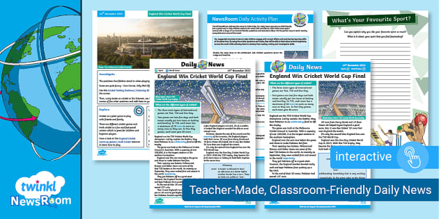 England Win T20 Cricket World Cup | Twinkl Resources