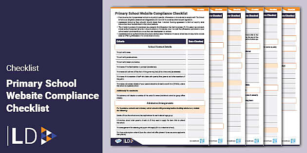 Primary School Website Compliance Checklist (teacher made)