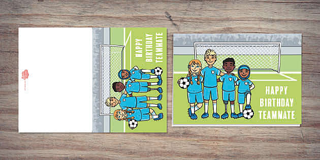 Happy Birthday Teammate Card (profesor hizo) - Twinkl