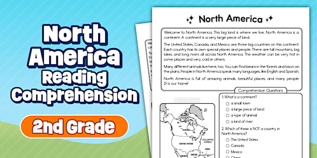 Second Grade North America Reading Passage Comprehension