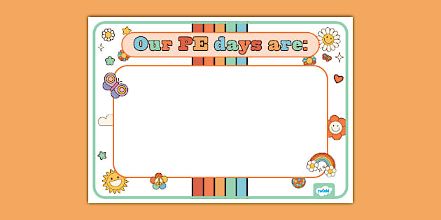 Retro-Themed PE Days Display Poster (teacher made) - Twinkl