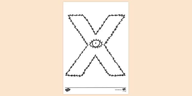 X Colouring Page | Colouring Sheets (Teacher-Made) - Twinkl