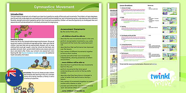 FREE! - Move PE Year 6 Gymnastics: Movement Unit Overview