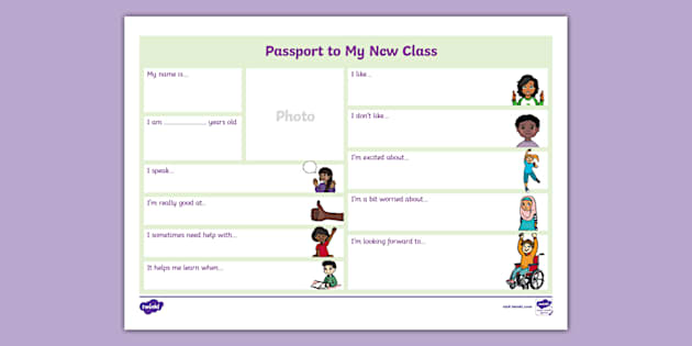 Passport to a New Class (teacher made) - Twinkl