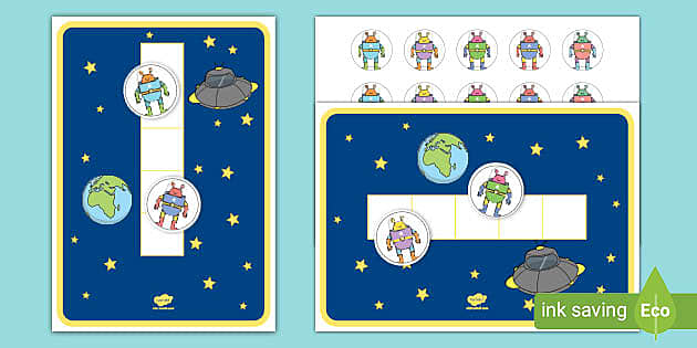 👉 Five Little Men in a Flying Saucer Five-Frame and Counters