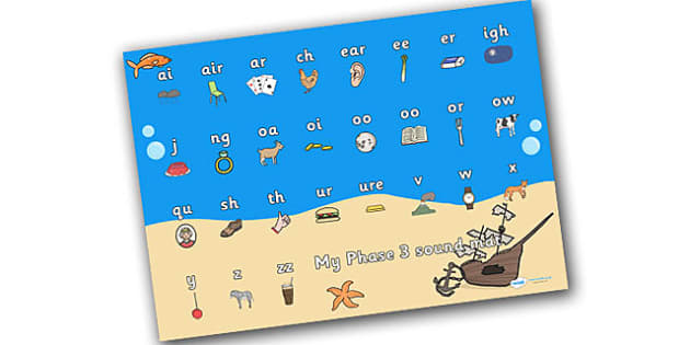 Under The Sea Themed Sound Mat Phase 3 (teacher made)