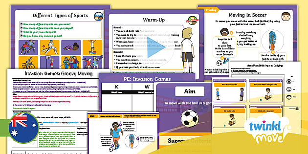 FREE! - Move PE Year 2 Invasion Games Lesson 1: Groovy Moving Lesson Pack