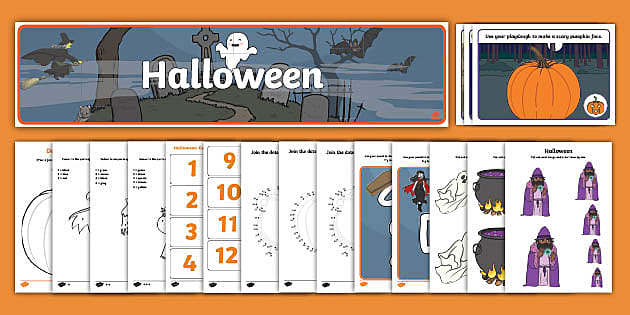 Halloween Themed Resource Activity Pack for Childminders
